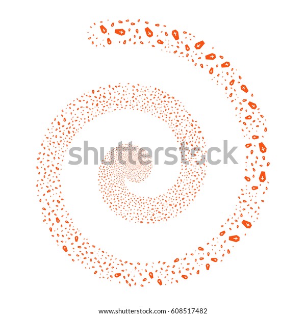 Coffin Fireworks Swirl Spiral Vector Illustration Stock Vector (Royalty ...