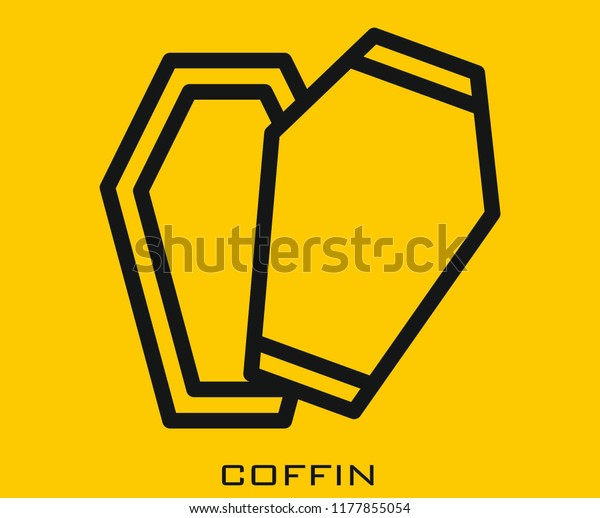Coffin Icon Signs Stock Vector (Royalty Free) 1177855054 | Shutterstock