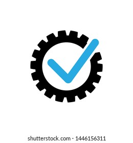 Blue Gear Grey Tick Icon Vector: เวกเตอร์สต็อก (ปลอดค่าลิขสิทธิ์ ...