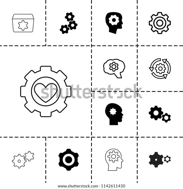 Cog Icon Collection 13 Cog Filled Stock Vector (Royalty Free ...