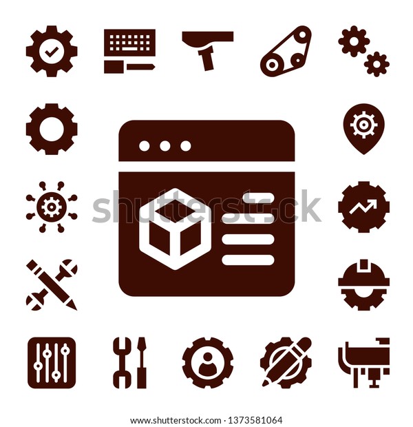 Cog Icon Set 17 Filled Cog Stock Vector (Royalty Free) 1373581064 ...