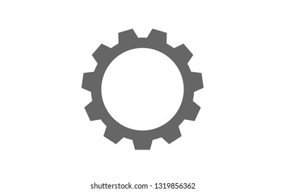 Cog On White Background Stock Vector (Royalty Free) 1319856362 ...
