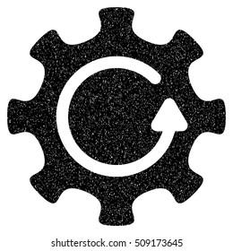 Cog Rotation Direction Grainy Textured Icon Stock Vector (Royalty Free ...