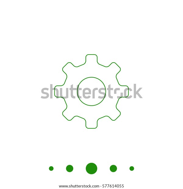 Cog Wheel Outline Vector Icon Contour Stock Vector (Royalty Free ...