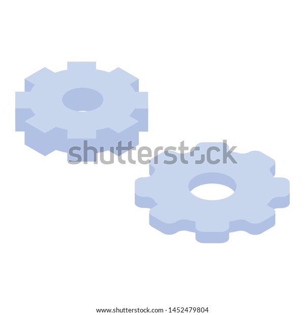 Cog Wheel Set Icon Isometric Cog Stock Vector (Royalty Free) 1452479804 ...