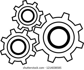 Cogs Isolated Against White Background Stock Vector (Royalty Free ...