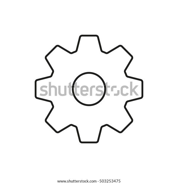 Cogs Outline Icon Gear Sign Isolated Stock Vector (Royalty Free) 503253475