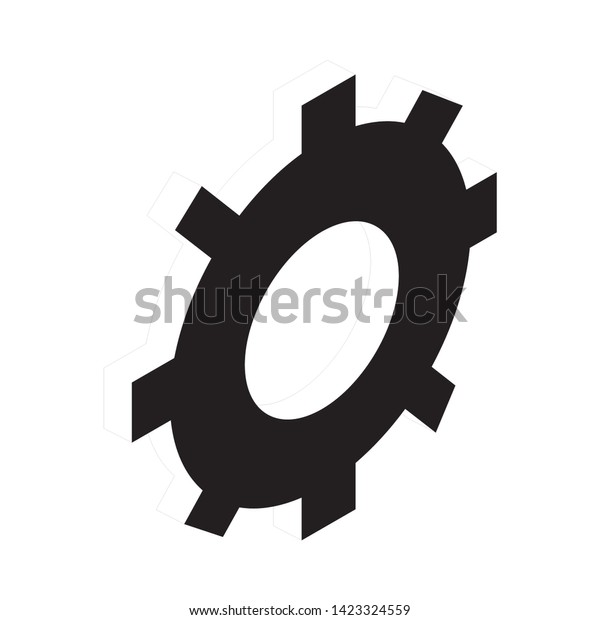 Cogwheel Linear Icon Cogwheel Concept Stroke Stock Vector (Royalty Free ...