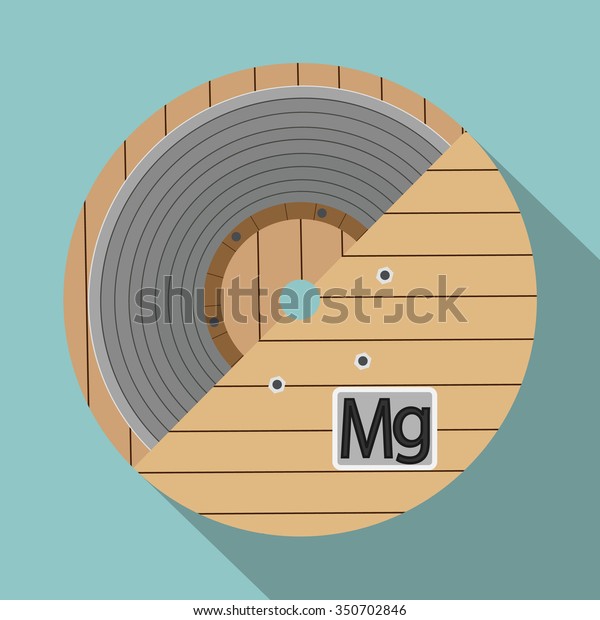Coil Magnesium Sheet Vector Illustration Flat Stock Vector (Royalty ...