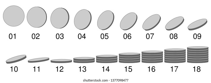 Coin 3d Rotation Animation Stock Vector (Royalty Free) 1377098477 ...