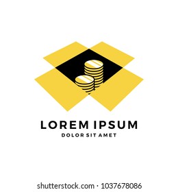 Coin Box Logo Vector Download Stock Vector (Royalty Free) 1037678086