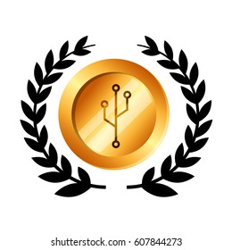 Coin Circuit Electric Icon Vector Illustration: เวกเตอร์สต็อก (ปลอดค่า ...