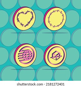 Coin Designs Different Shapes Stock Vector (Royalty Free) 2181272401 ...