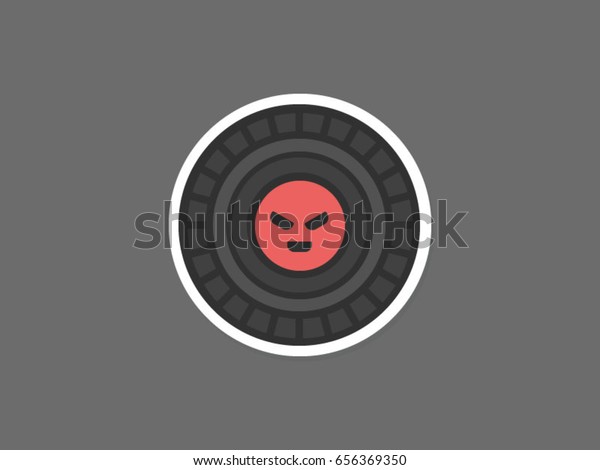 Coin Icon Flat Design Emoji Doubloon Stock Vector (Royalty Free ...