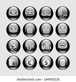 Coin Icons Stock Vector (Royalty Free) 146933135 | Shutterstock