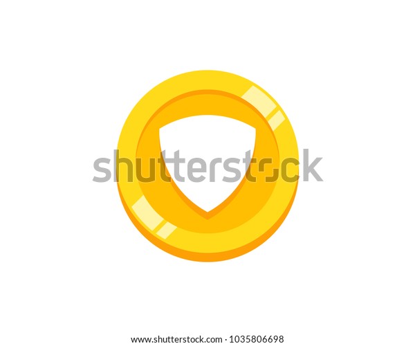 Coin Shield Icon Logo Design Element Stock Vector (Royalty Free ...
