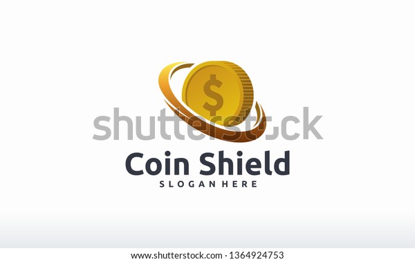 Coin Shield Logo Designs Concept Vector Stock Vector (Royalty Free ...