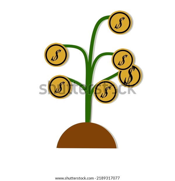 Coin Tree Cartoon Photo Vector Illustration Stock Vector (Royalty Free ...