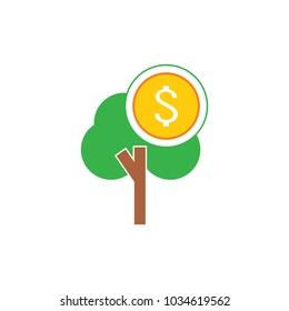 Coin Tree Logo Icon Design Stock Vector (Royalty Free) 1034619562 ...