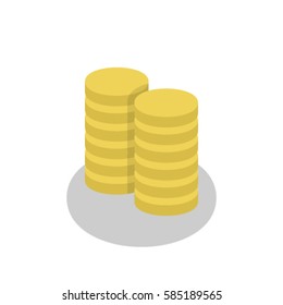 Jewish Gelt Coins Flat Style Icon Stock Vector (Royalty Free ...