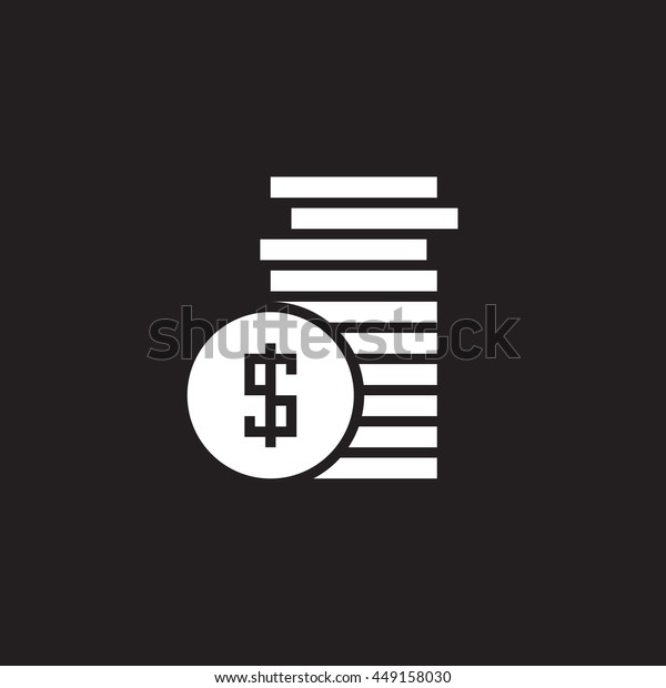 Coins Icon Vector Money Solid Logo Stock Vector (Royalty Free ...