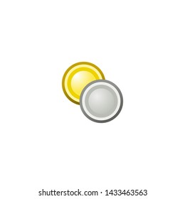 Coins Vector Icon Isolated Coin Emoji Stock Vector (Royalty Free ...