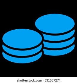Coins Vector Icon Style Flat Blue Stock Vector (Royalty Free) 331537274 ...