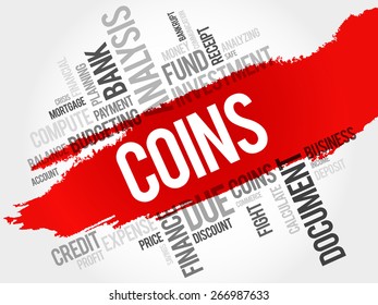 Coins Word Cloud Business Concept Stock Vector (Royalty Free) 266987633 ...