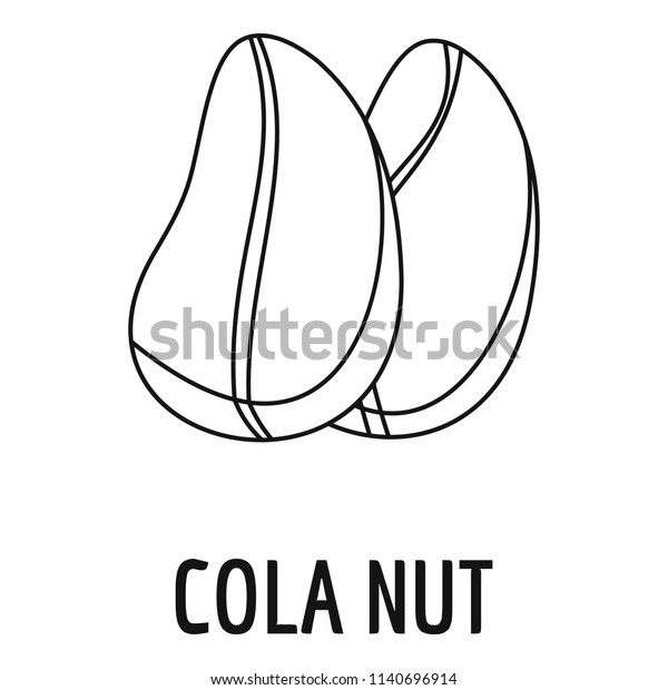 Cola Nut Icon Outline Illustration Cola Stock Vector (Royalty Free ...