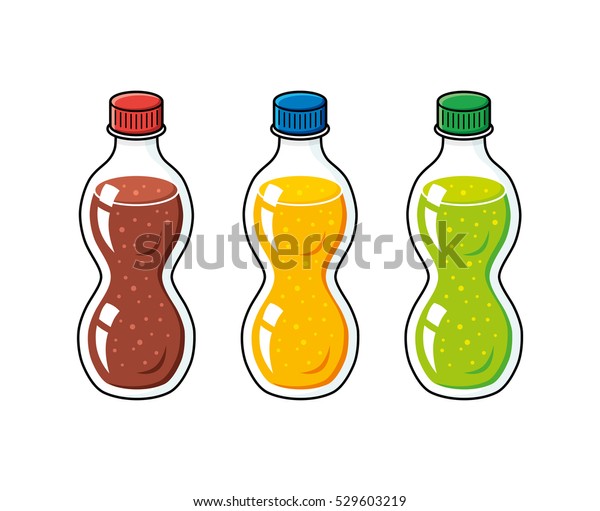 Cola Soda Soft Drink Bottles Isolated Stock Vector (Royalty Free ...