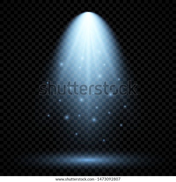 Cold Blue Lighting Spotlight Scene Illumination Stock Vector (Royalty ...