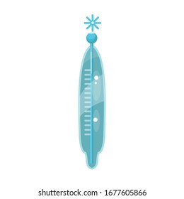 Cold Blue Thermometer Vector Illustration Stock Vector (Royalty Free ...