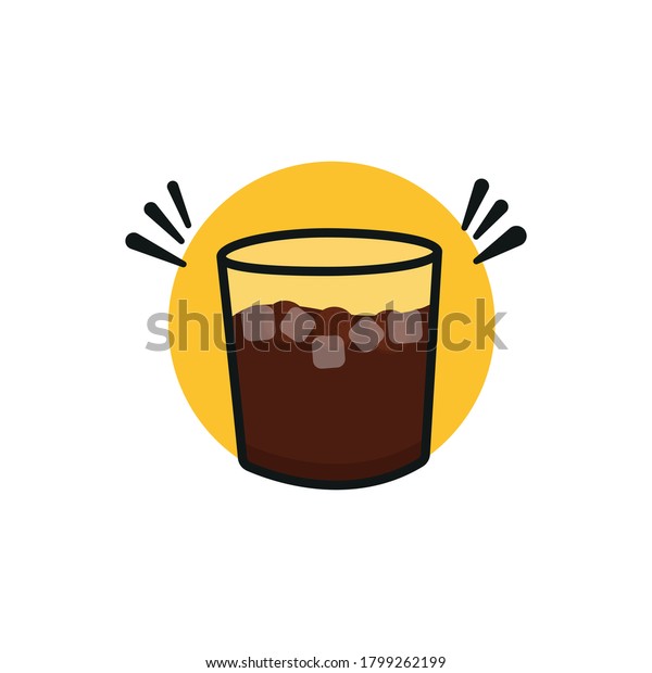 Cold Chocolate Drink Glass Logos Stock Vector (Royalty Free) 1799262199 ...