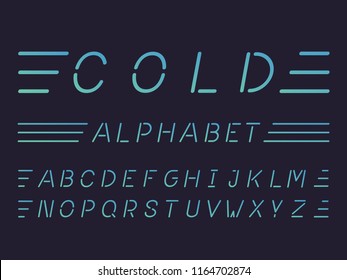 Cold Font Vector Alphabet Letters Typeface Stock Vector (Royalty Free ...