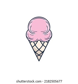 Cold Ice Cream Logo Design Stock Vector (Royalty Free) 2182505677 ...