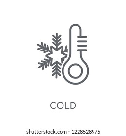 Cold Linear Icon Modern Outline Cold Stock Vector (Royalty Free ...