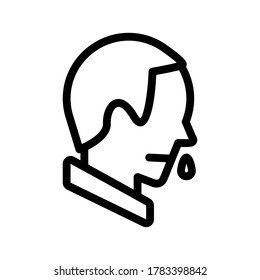 Cold Outline Icon On Isolated Background Stock Vector (Royalty Free ...