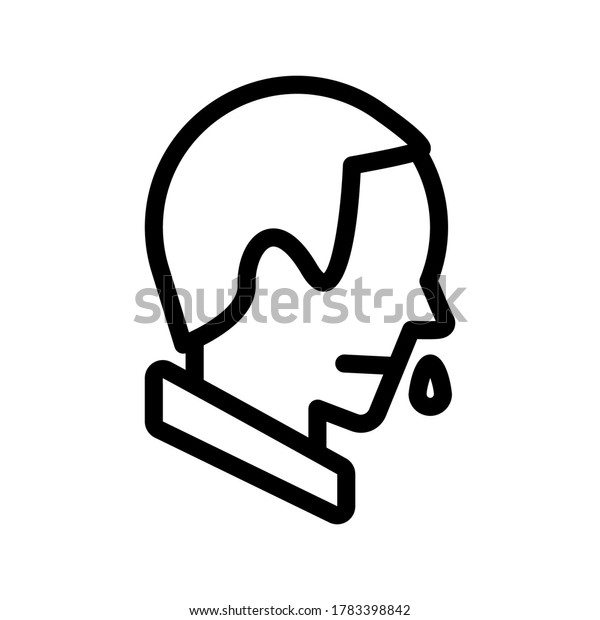 Cold Outline Icon On Isolated Background Stock Vector (Royalty Free ...