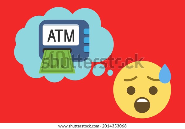 Cold Sweat Face Open Mouth Thought Stock Vector (Royalty Free ...