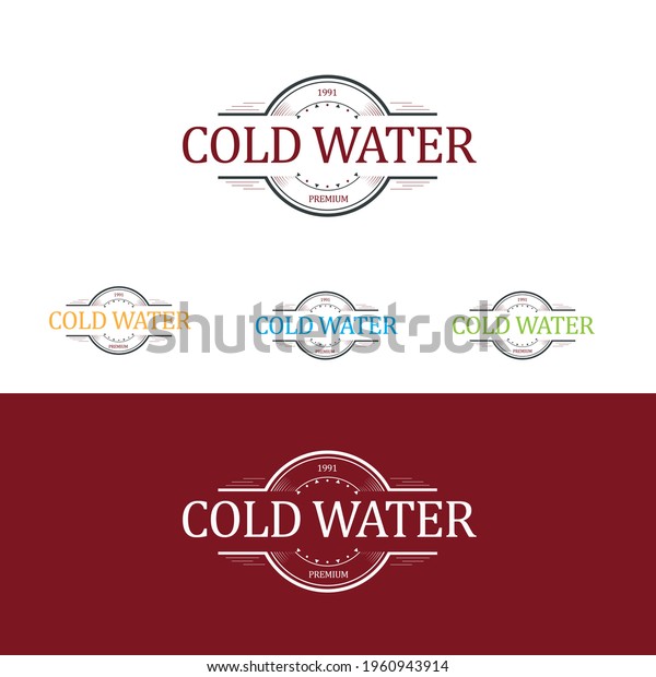 Cold Water Vector Design Logo Vintage Stock Vector (Royalty Free ...