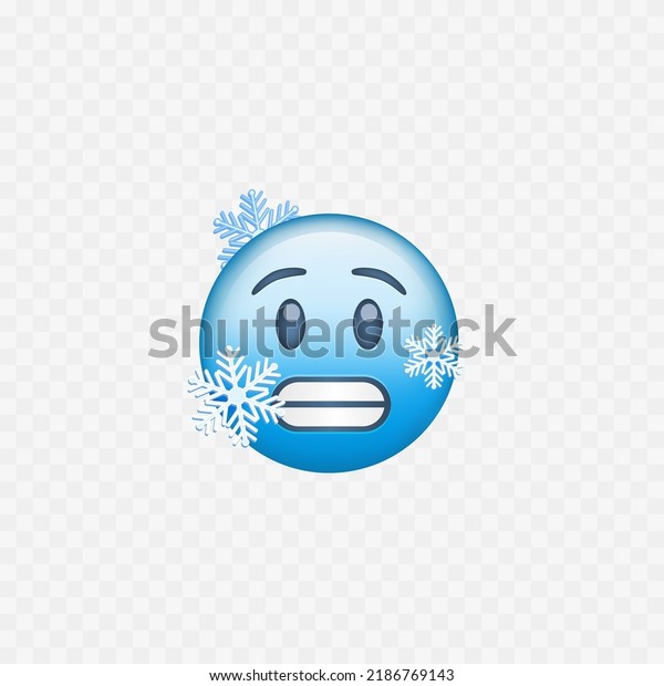 Cold Weather Frozen Blue Emoji Isolated Stock Vector (Royalty Free ... Cold Weather Frozen Blue Emoji Isolated Stock Vector (Royalty Free ...