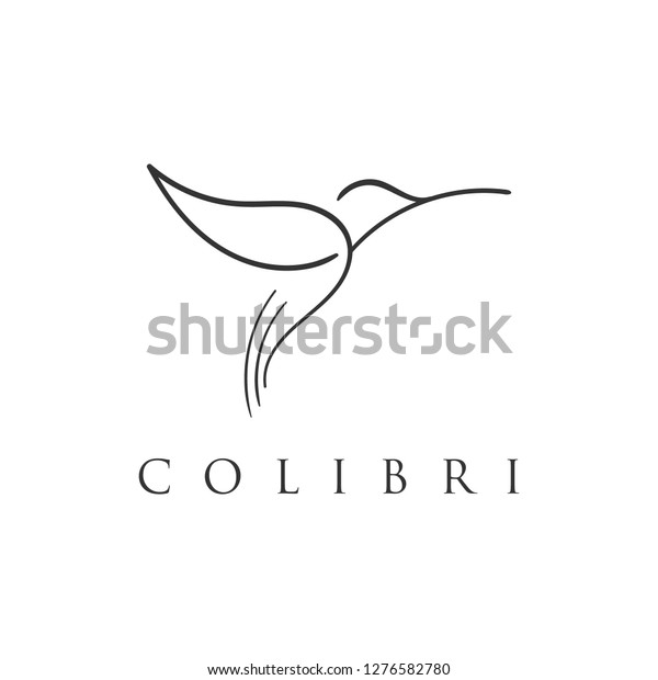 conception du logo de colibri : image vectorielle de stock (libre de ...