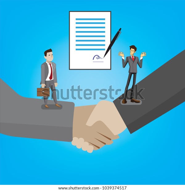 Collaboration Between Two Companies Brings Success Stock Vector ...