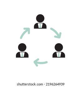 Collaboration Icon Group Symbol Vector Illustration Stock Vector ...