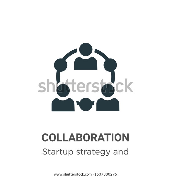 Collaboration Vector Icon On White Background Stock Vector (Royalty ...