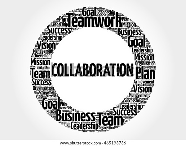 Collaboration Word Cloud Collage Business Concept Stock Vector (Royalty ...