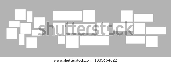 Collage Frames Boards Vector Frames Templates Stock Vector (Royalty ...