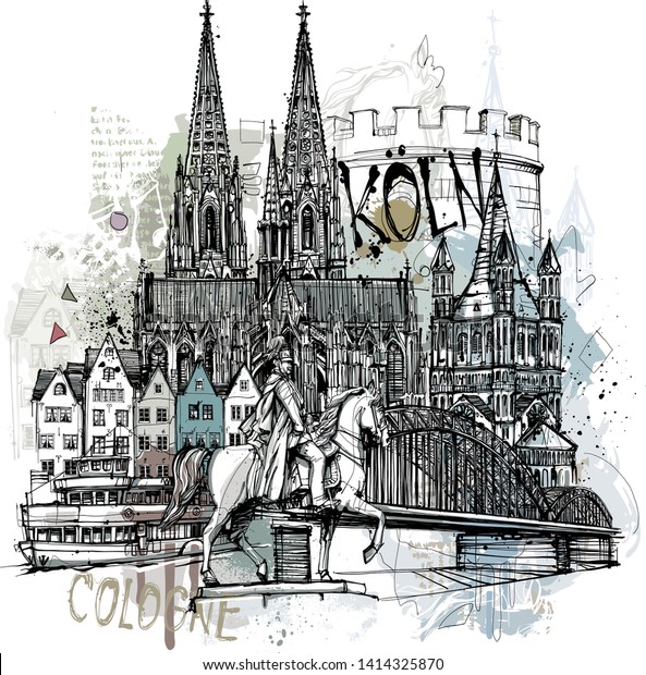 4,455 Cologne Drawing Images, Stock Photos & Vectors | Shutterstock