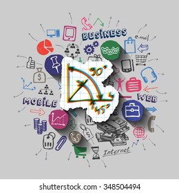 Collage Icons Background Vector Illustration Stock Vector (Royalty Free ...