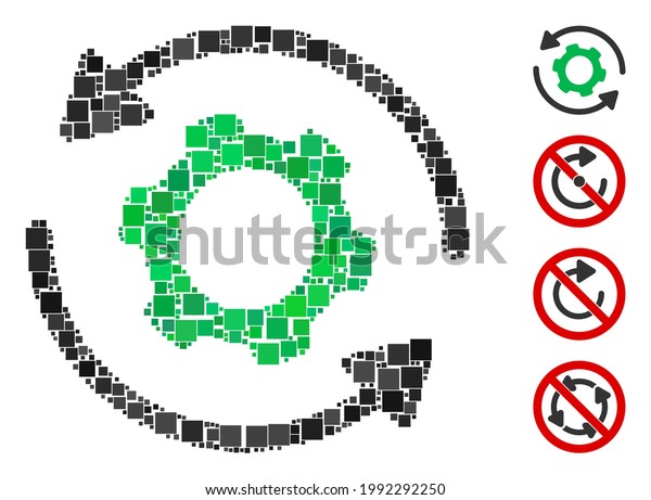 Collage Infinite Rotation Icon Organized Square Stock Vector (Royalty ...